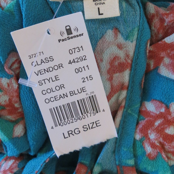 Pacsun/ L.A. Heart | Tops | Pacsun Ocean Blue Floral Strap Half Top S L ...